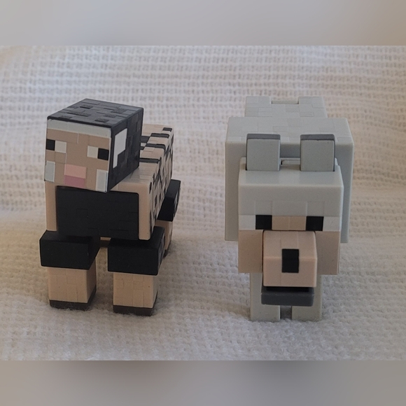 Minecraft | Games | Minecraft Figurines Sheep Wolf | Poshmark